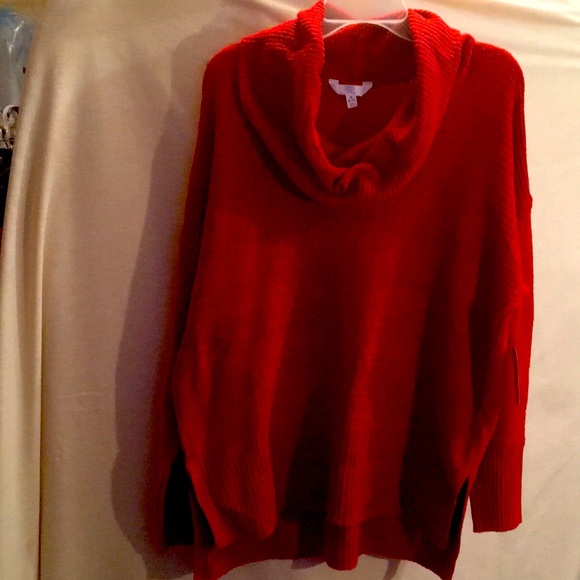 Time and Tru | Sweaters | Time Tru Red Cowl Neck Sweater | Poshmark